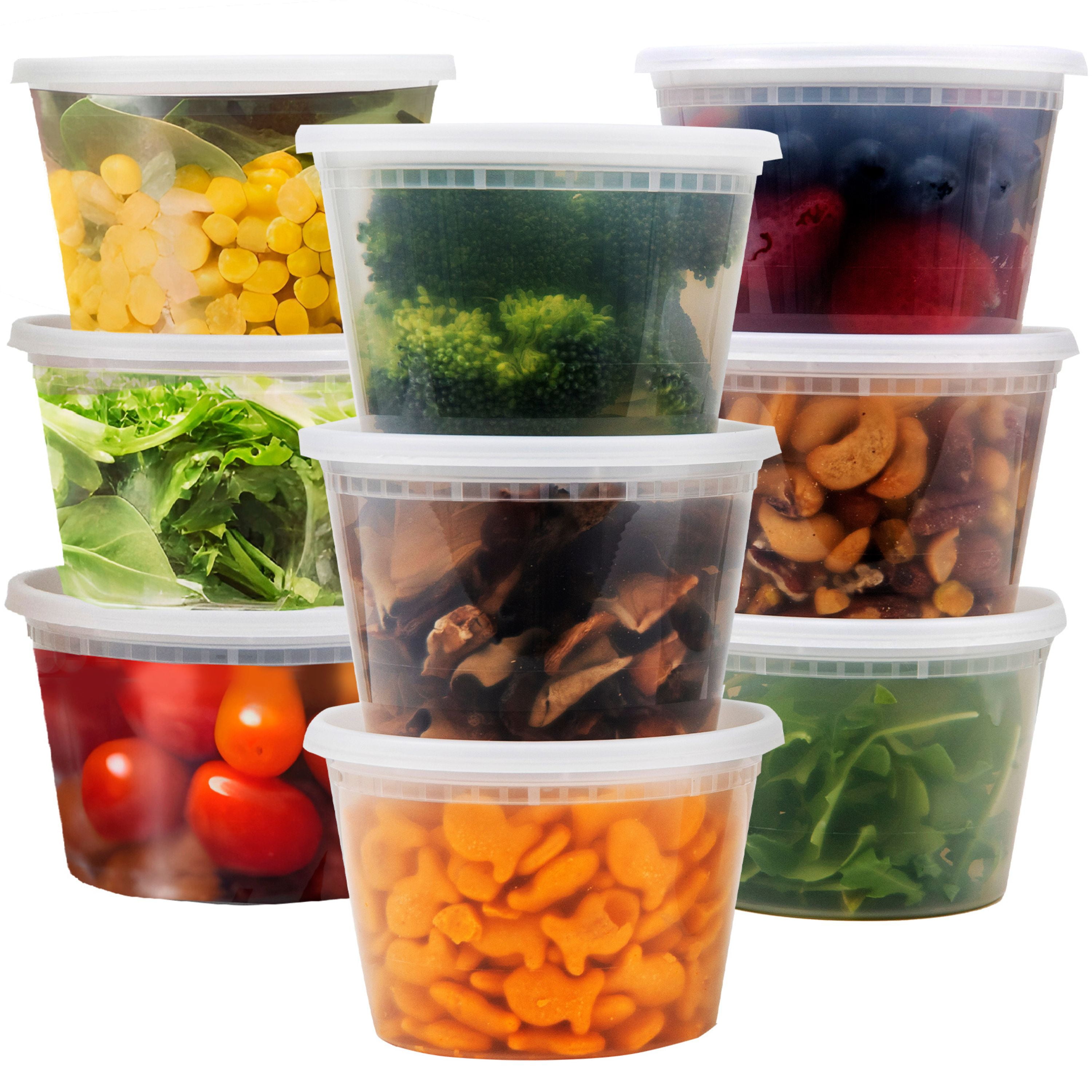JUST PACK IT [240 Set - 16 oz] Plastic Soup Cups Deli Food Storage ...