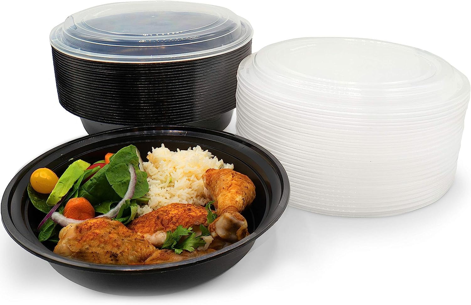 JUST PACK IT [50 Sets - 24 oz] Meal Prep Food Storage Containers ...