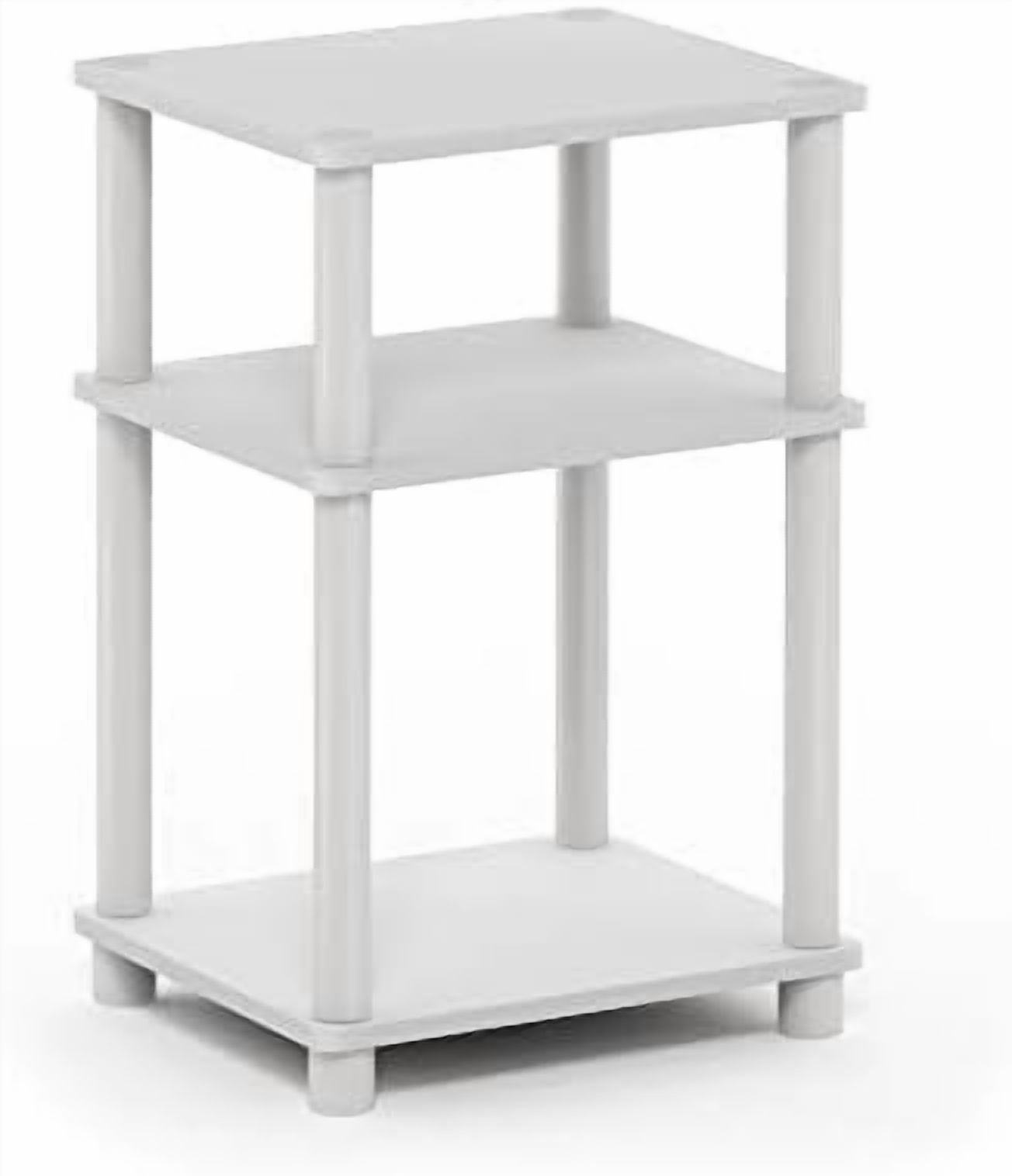 JUST Side Table, 3-Tier End Table, Open Shelves Night Stand, Bedside ...