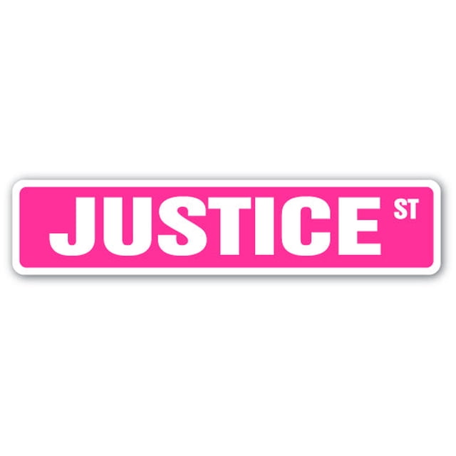 JUSTICE Street Sign Childrens Name Room Sign | Indoor/Outdoor | 30 ...