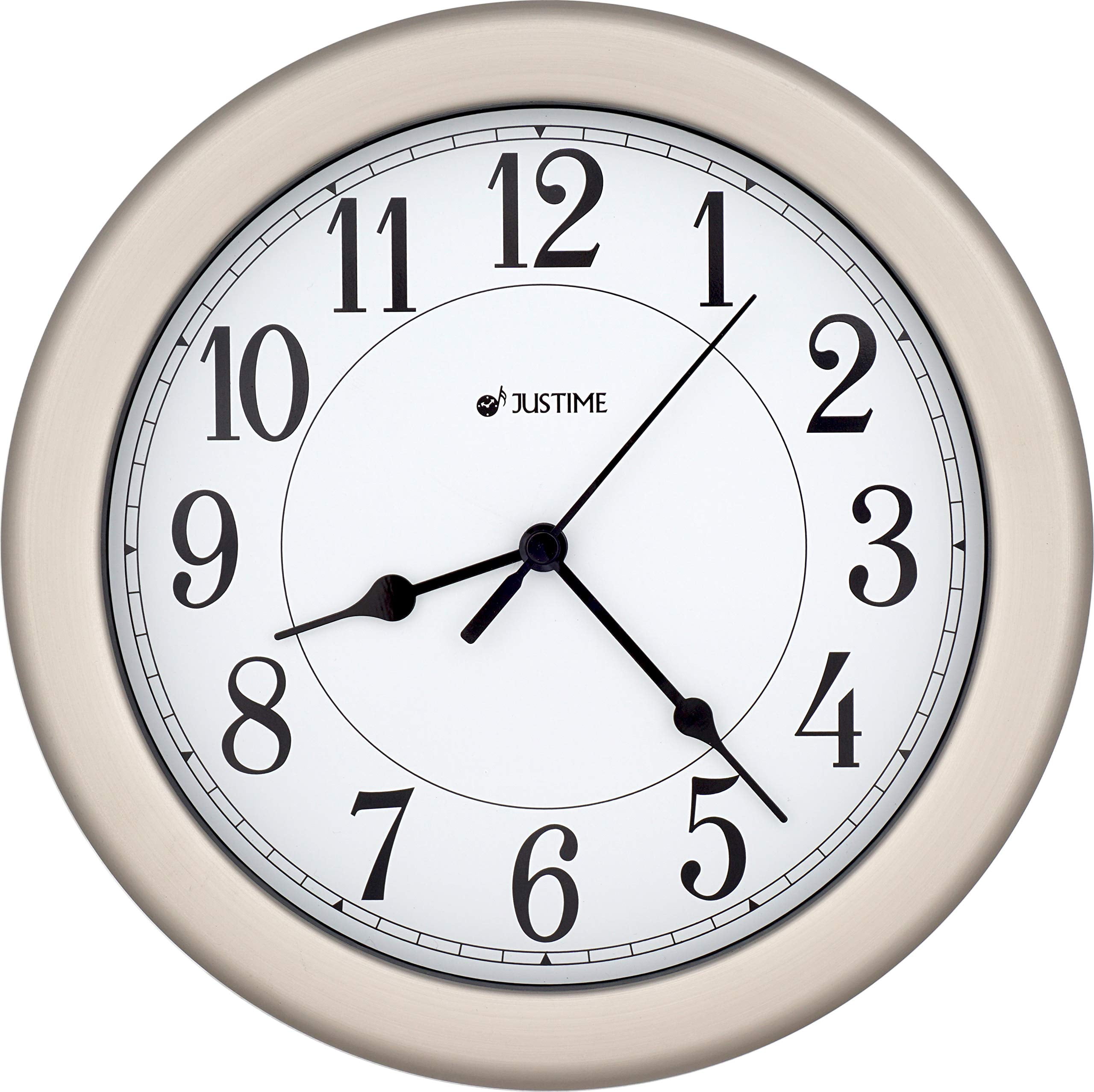 JUSTIME 8.5 inch Water Resistant Wall Clock for Bathroom Clock for Wall ...