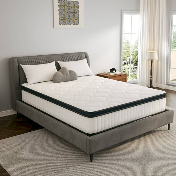 JUSTLET 12" Twin Hybrid Mattress in a Box, Gel Memory Foam & Pocket ...