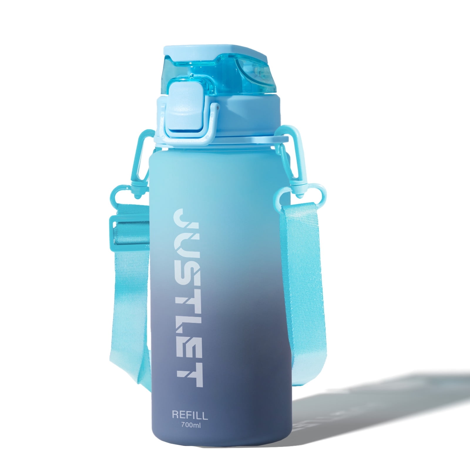 JUSTLET 24oz Sports Water Bottle with Motivational Time Marker ...