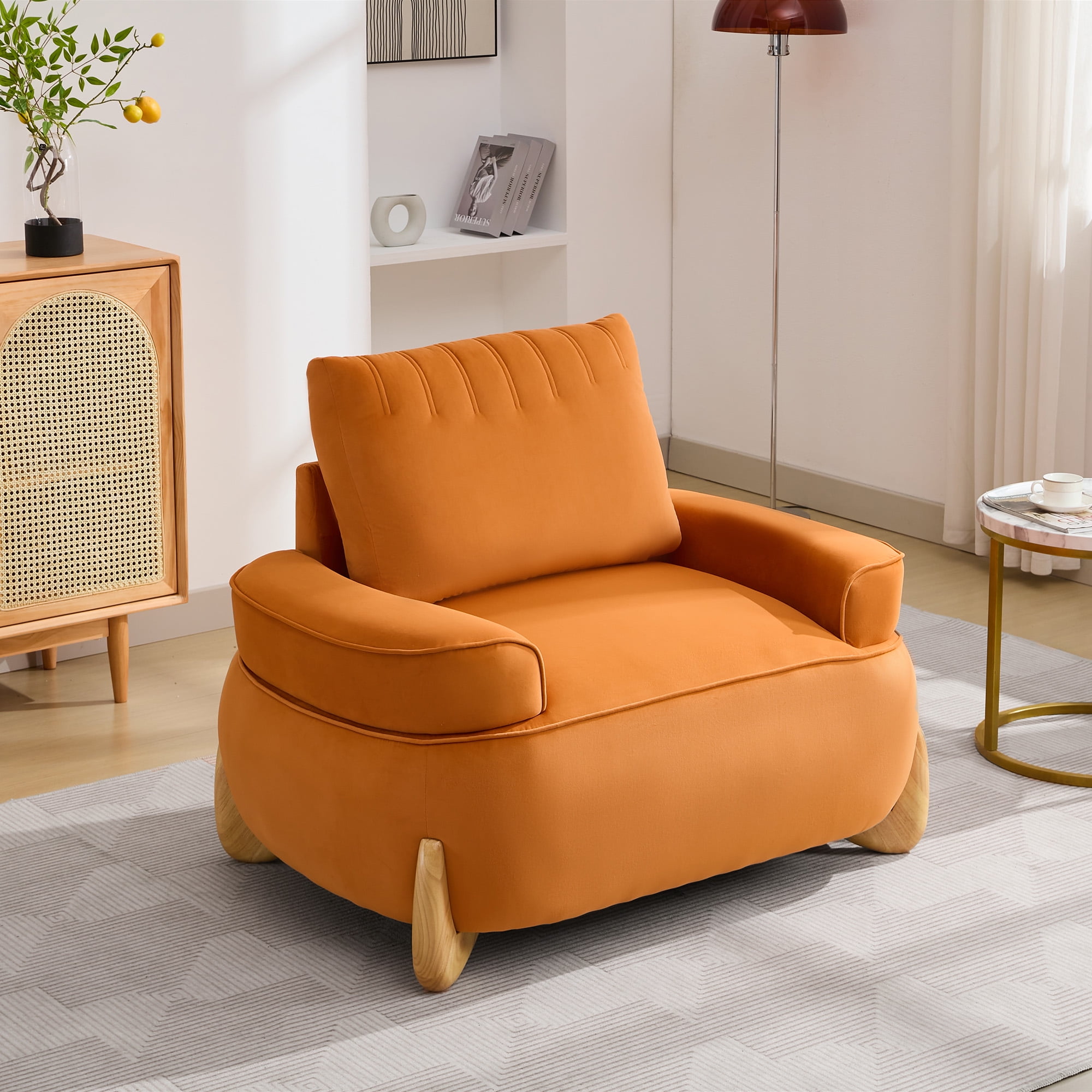 JUSTLET 46.06" Oversized Accent Chair, Upholstered Armchair with Thick ...