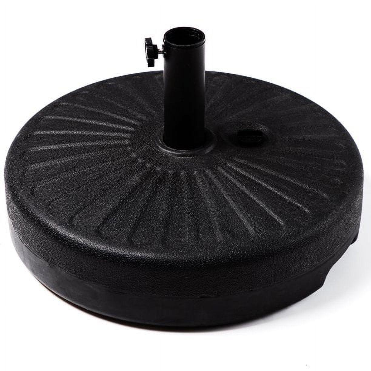 JUSTLET Weighted 50 lbs Outdoor Fillable Heavy Duty Plastic Patio Round ...