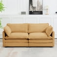 JUSTLET 76.8" Loveseat Sofa for Living Room, Modern 2 Seater Corduroy ...