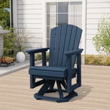 LOYALICE Adirondack Swivel Glider Chair, HDPE Resin Rocking Glider ...
