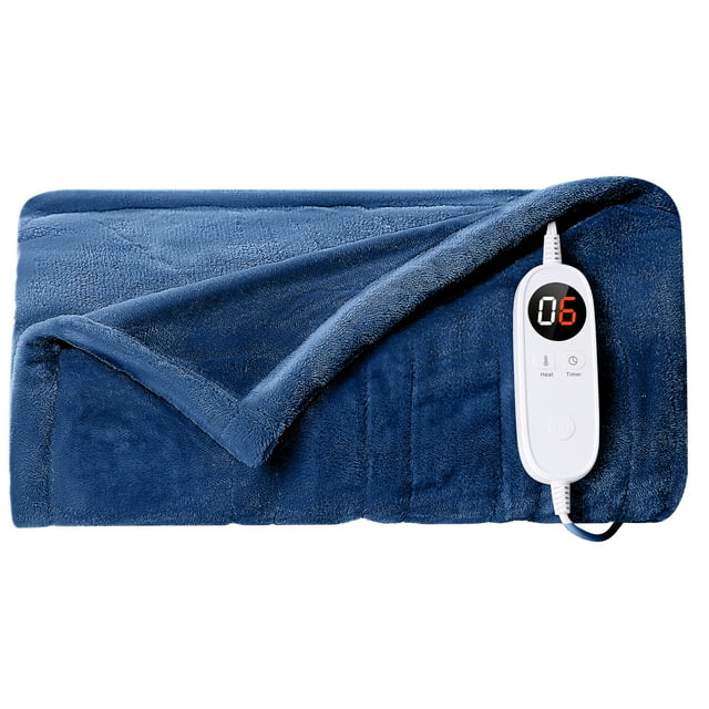 JUSTLET Electric Heated Blanket, Double-sided flannel electric blanket ...