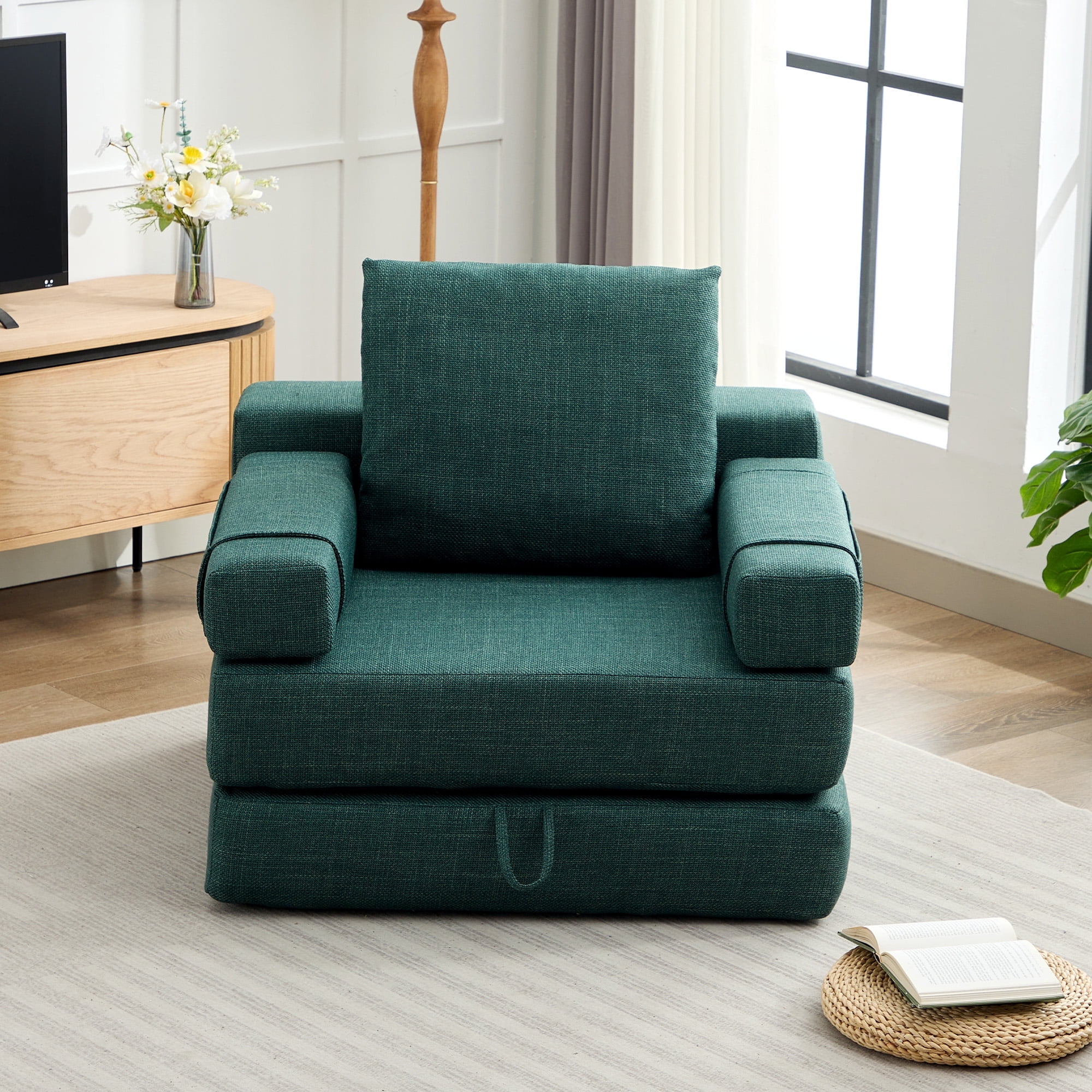 JUSTLET Modular Cushion Sofa Chair, Detachable Arms and Convertible ...