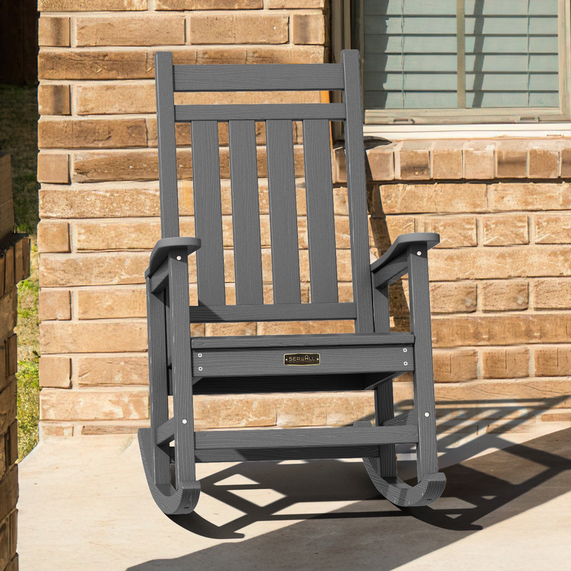 Jack Post Knollwood Mission Rocker in Gray - Walmart.com