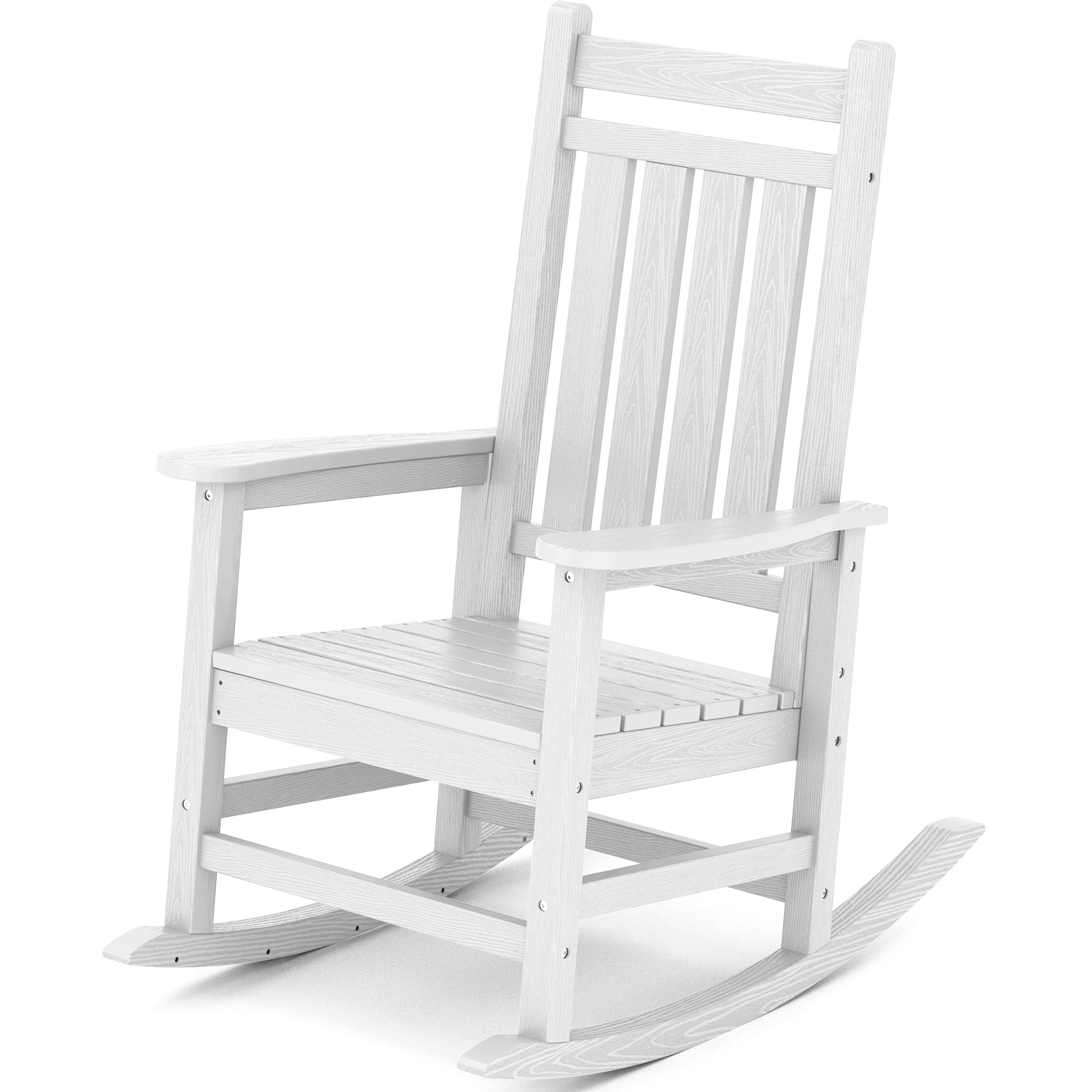JUSTLET Big Outside Patio Rockers, Wide Oversized Slat Rocking Chair ...