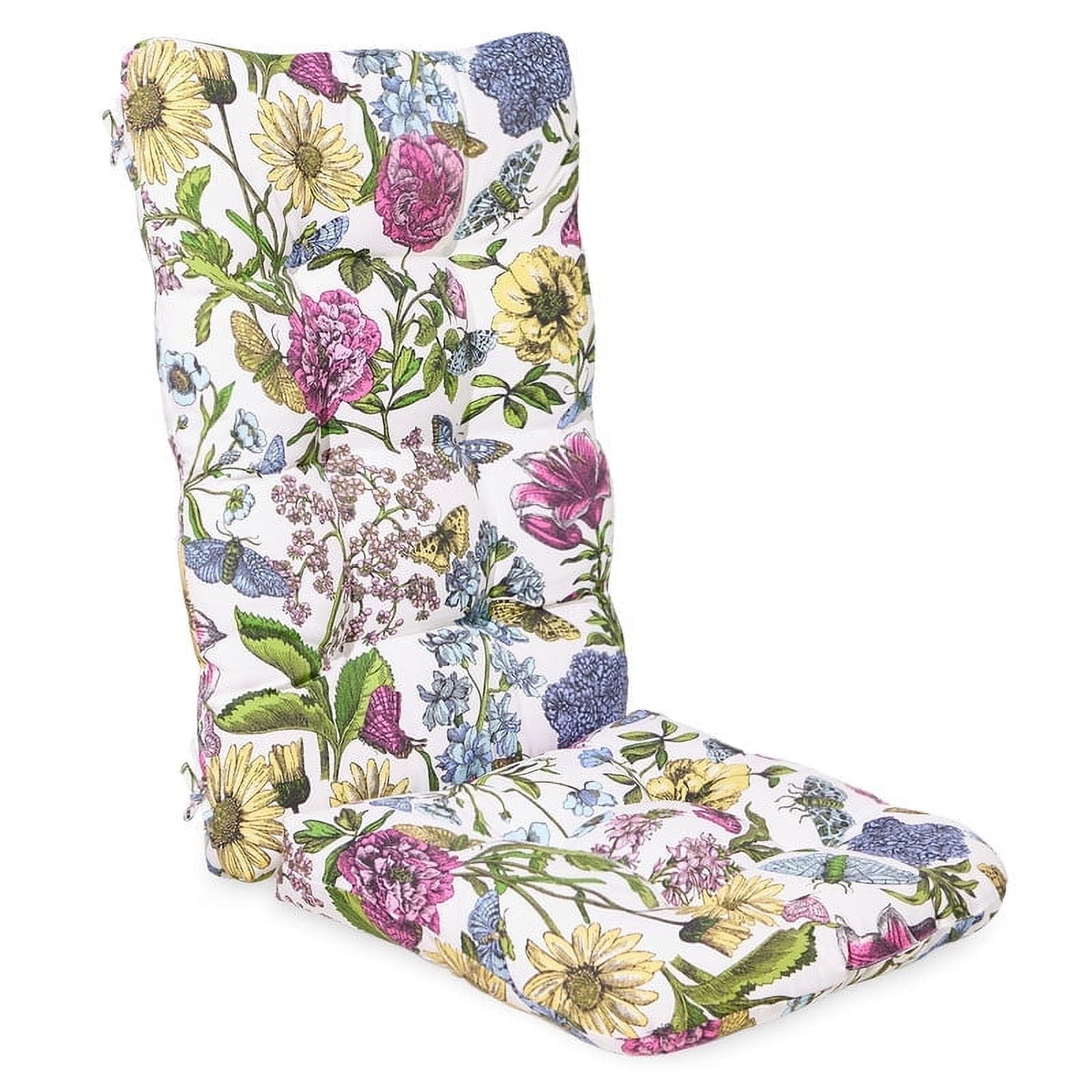 JUSTLET Waterproof Outdoor Rocking Chair Cushion, Oversized Slat ...