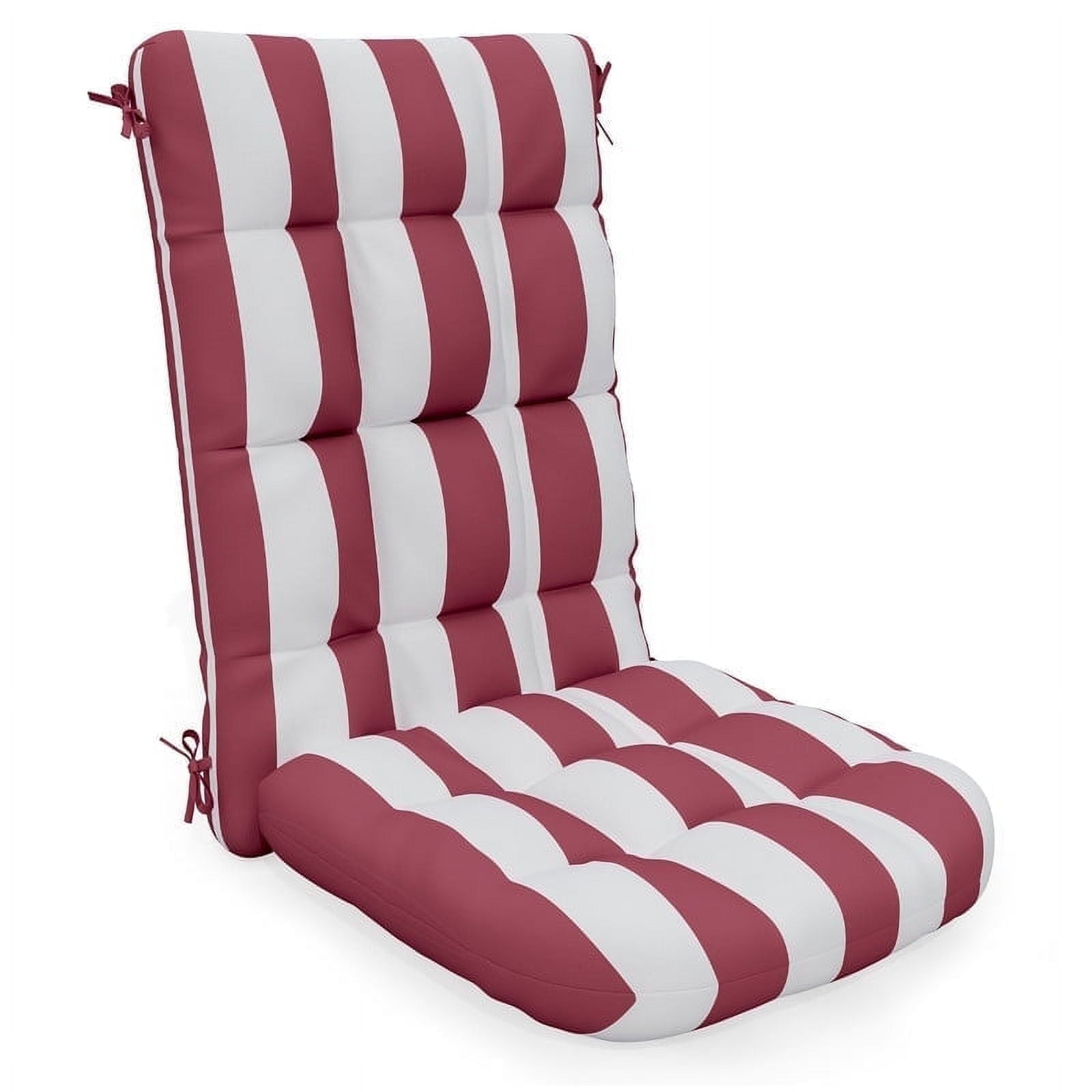 JUSTLET Outdoor Rocking Chair Cushion, Red&White Stripe - Walmart.com