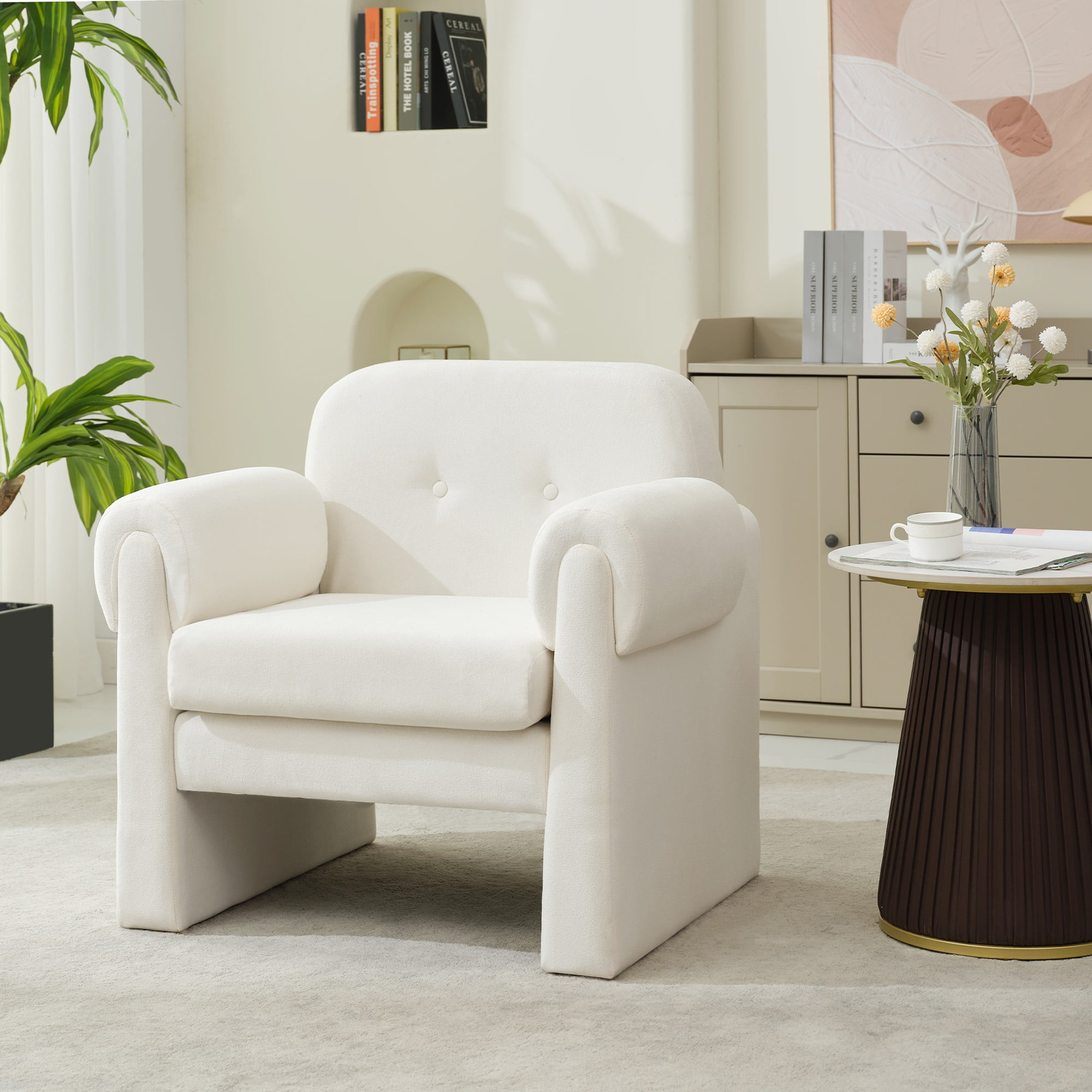 JUSTLET Oversized Accent Chair, Comfy Arm Chair with Removable and ...