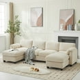 JUSTLET Oversized Modular Sectional Sofa, U Shaped Corduroy Sofa Couch ...