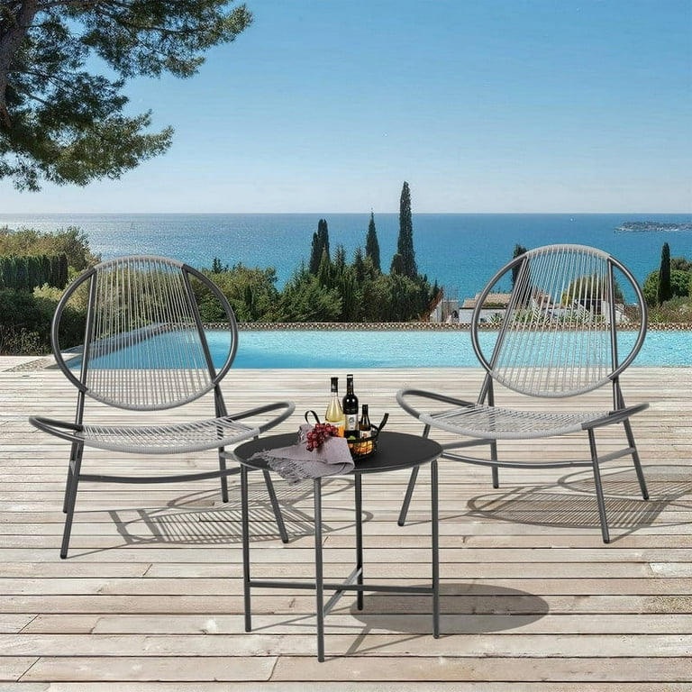 Small metal table and chairs for patio store