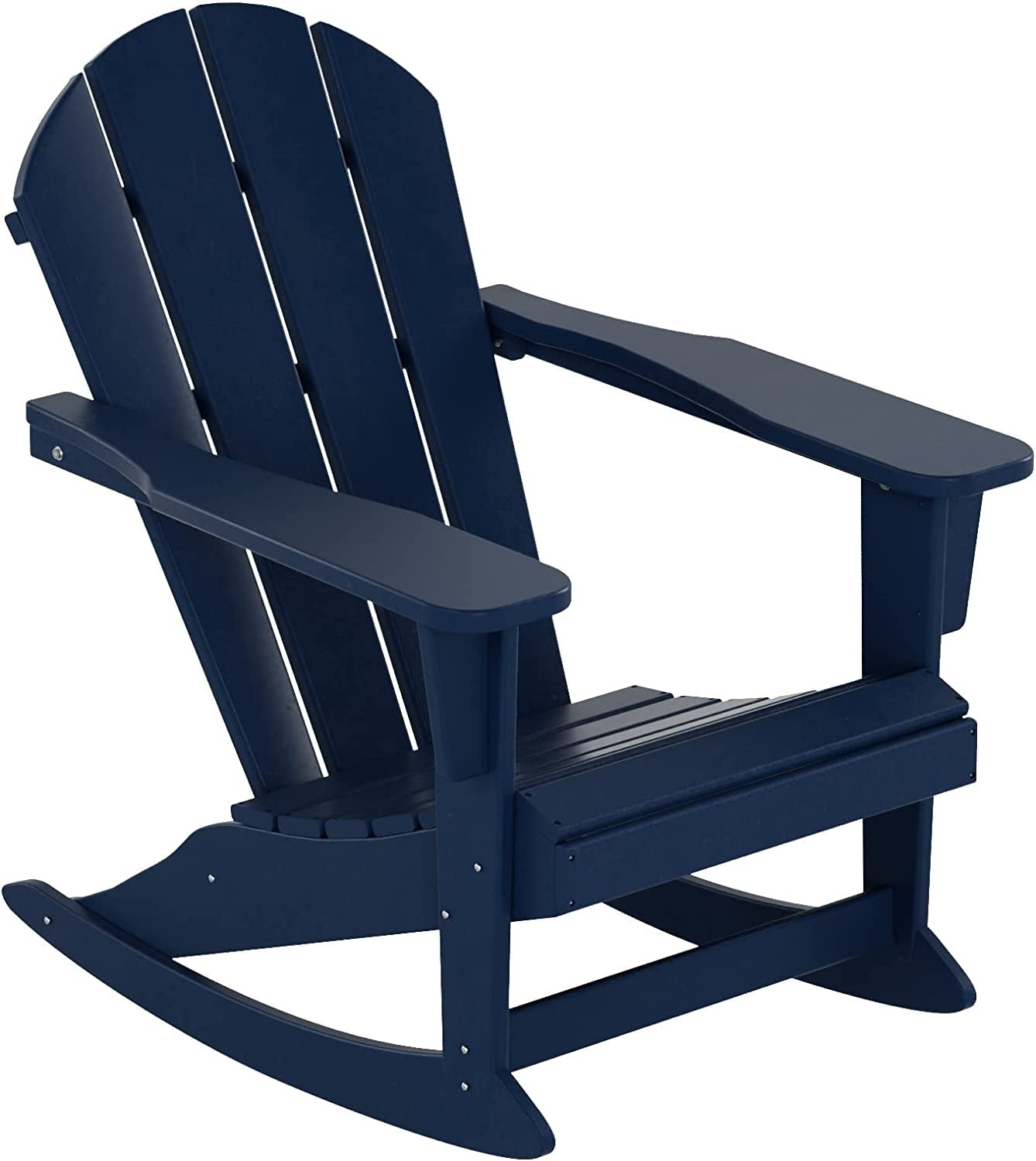JUSTLET Plastic Adirondack Rocking Chair,HDPE All-Weather Outdoor ...