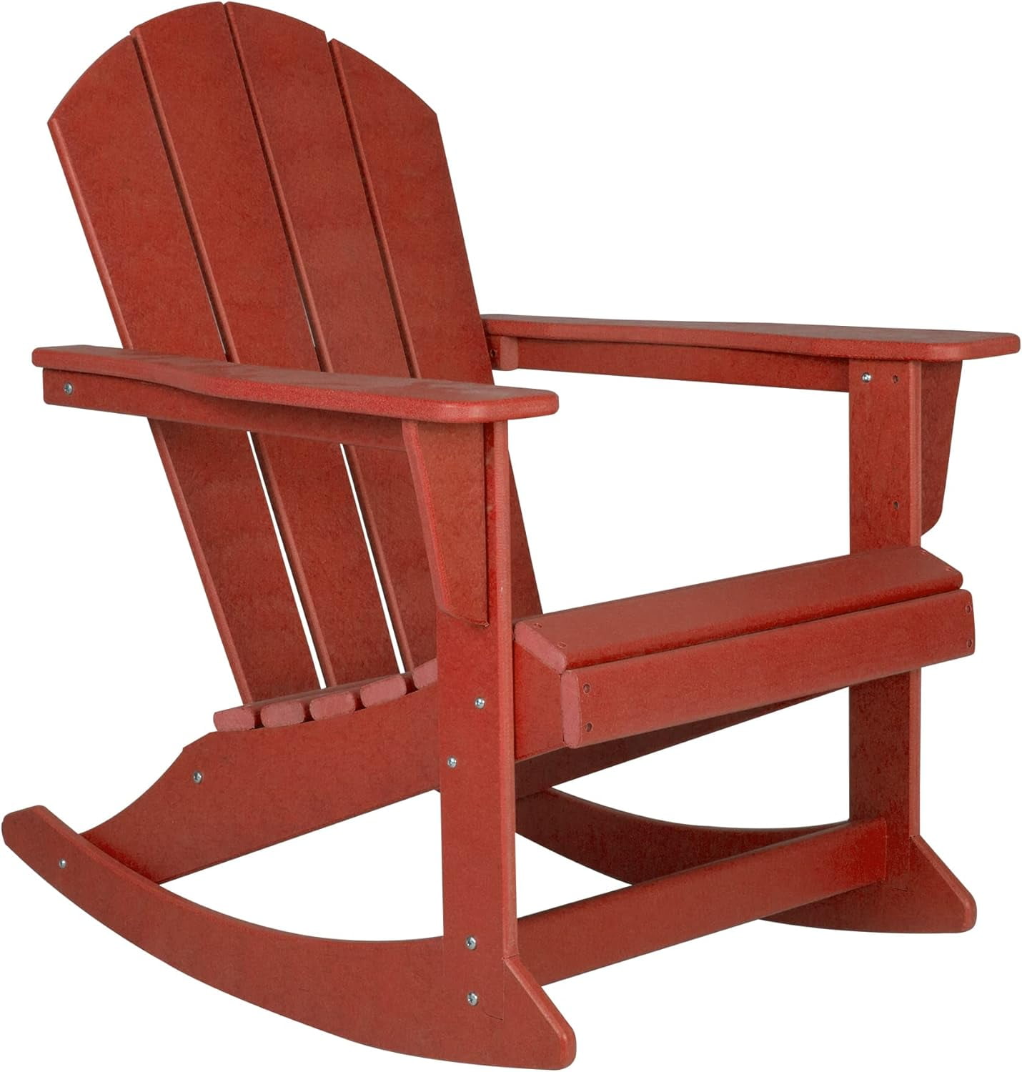 JUSTLET Plastic Adirondack Rocking Chair,HDPE All-Weather Outdoor ...