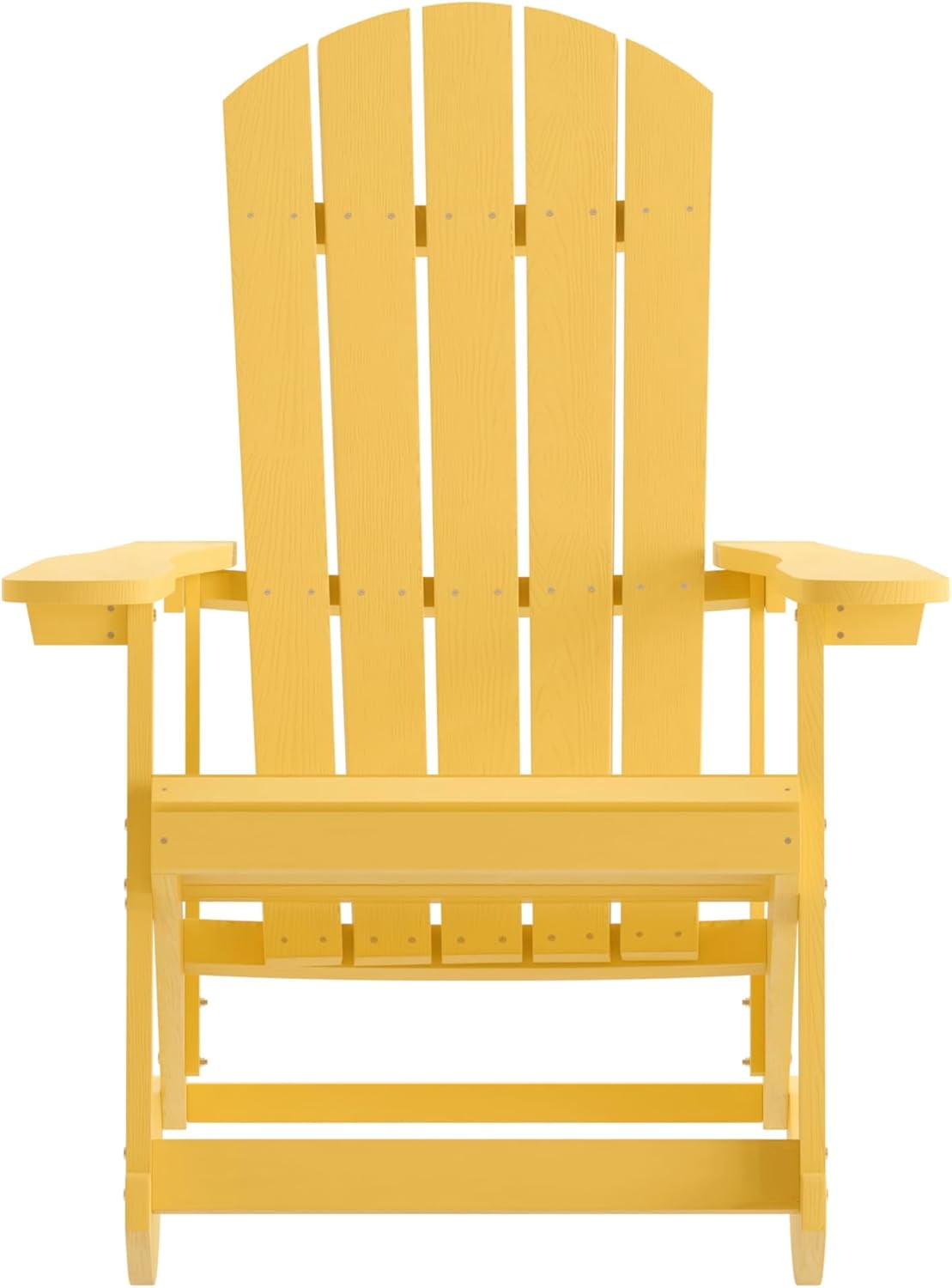 JUSTLET Plastic Adirondack Rocking Chair,HDPE All-Weather Outdoor ...