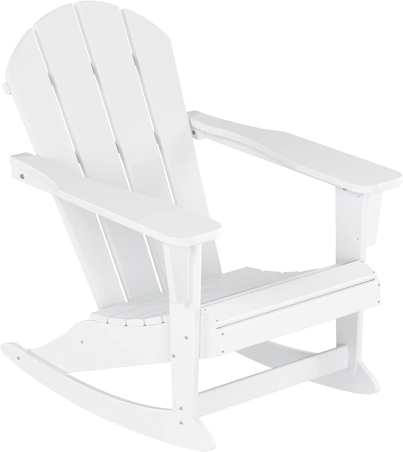 JUSTLET Plastic Adirondack Rocking Chair,HDPE All-Weather Outdoor ...