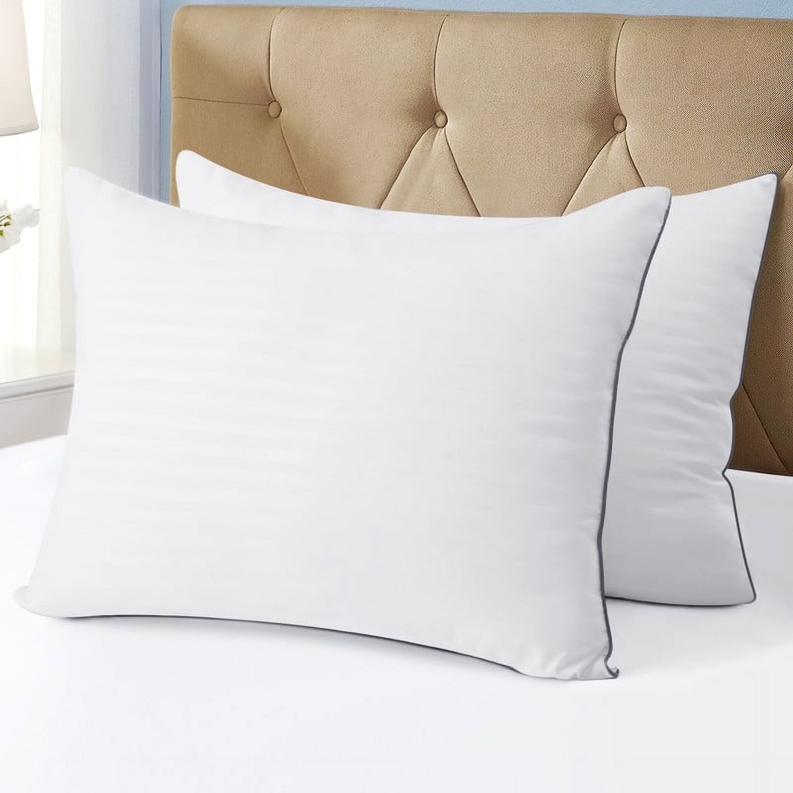 JUSTLET Queen Size Pillows Set of 2-Down Alternative Pillows for Side ...