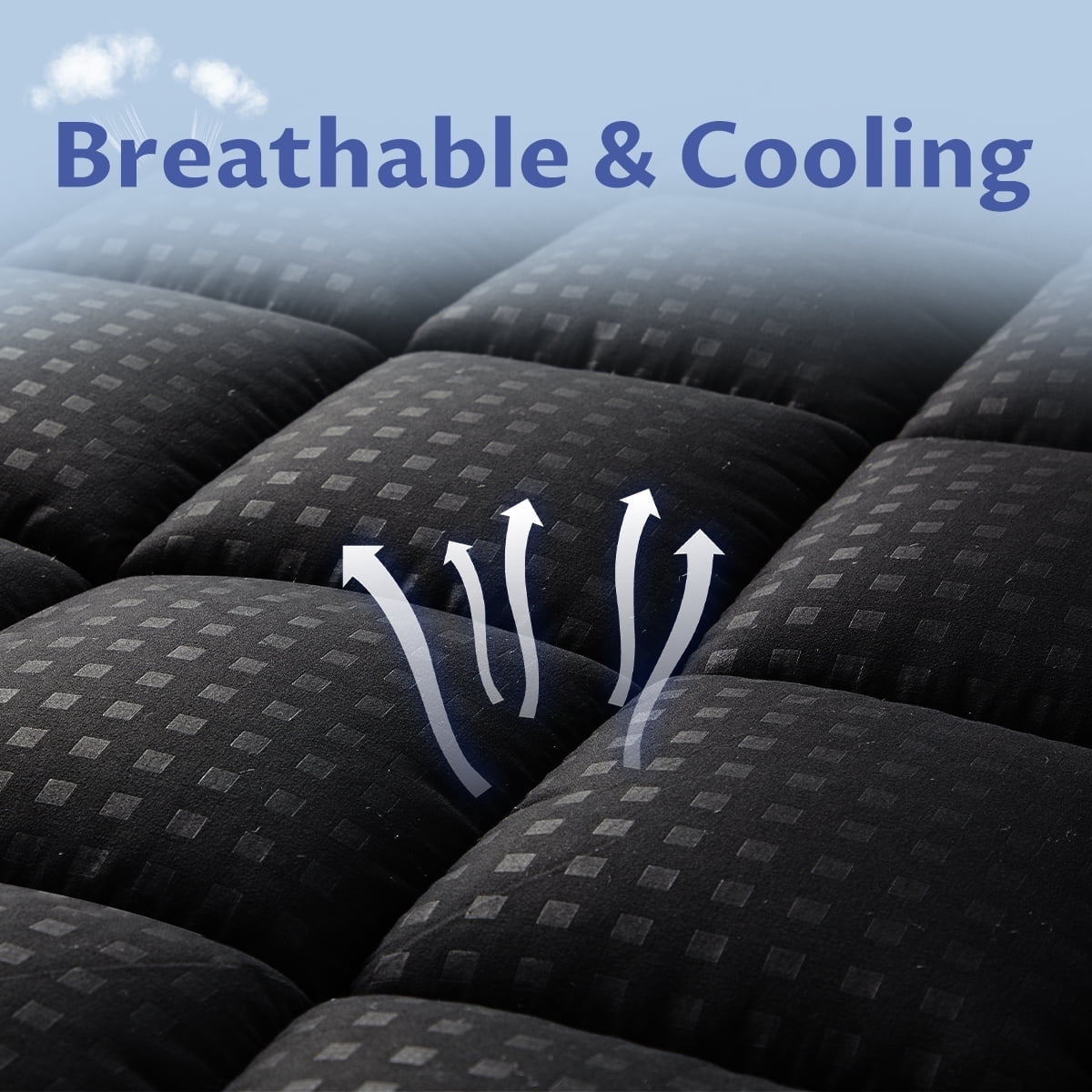 JUSTLET Quilted Fitted Queen Mattress Protector Cooling Breathable Soft ...