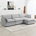JUSTLET Sectional Sofa with Ottoman, Small L Shaped Free Combination ...