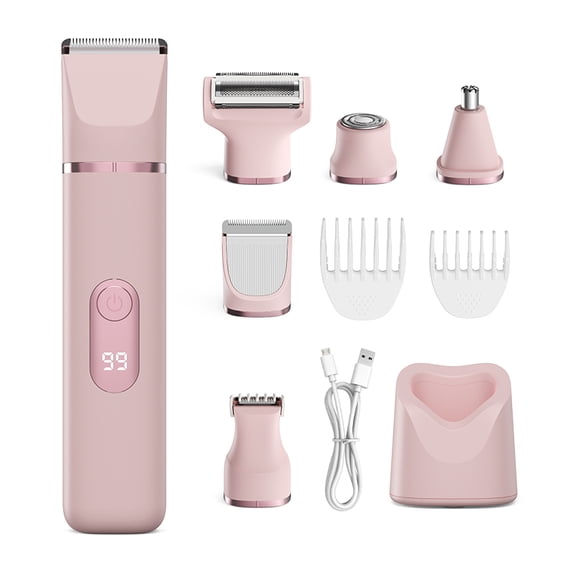 JUUTREN 5-in-1 Electric Razor & Shaver for Women, Painless Hair Remover ...