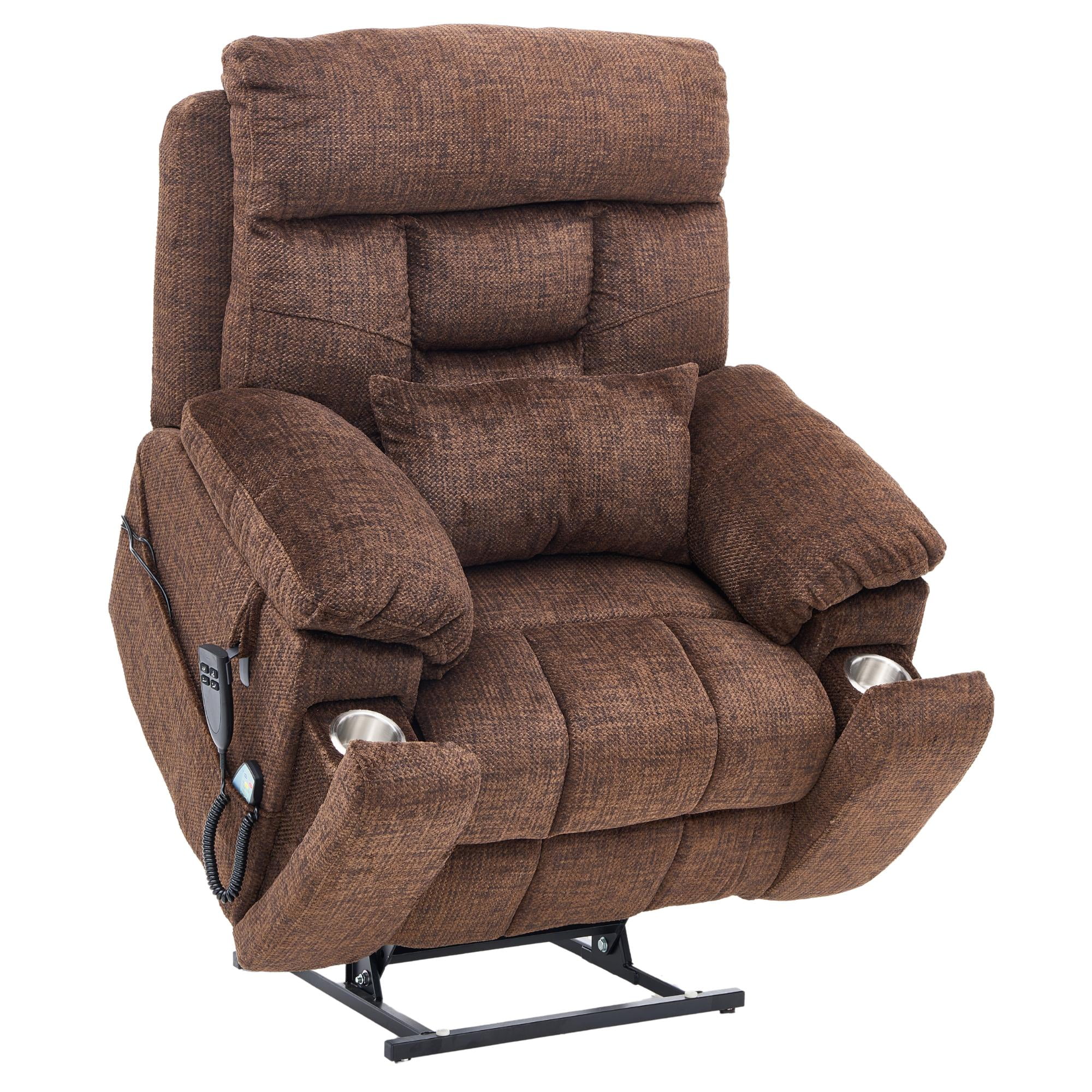 JUUXO Oversized Recliner Chair Lay Flat 71" Length, Large Power Lift ...
