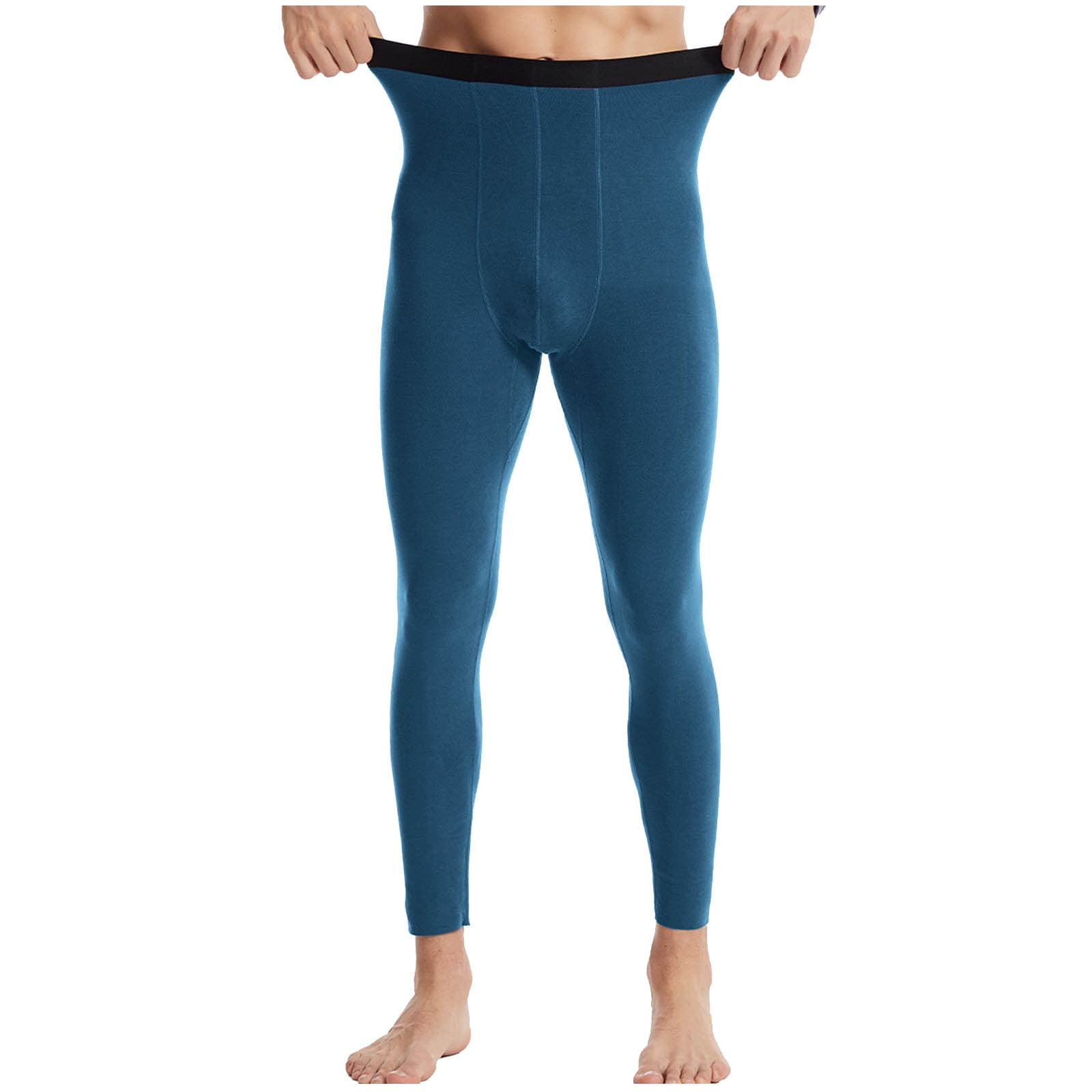 JUUYY Base Layer Mens Bottom Pants Lightweight Silk Midweight Thermal ...