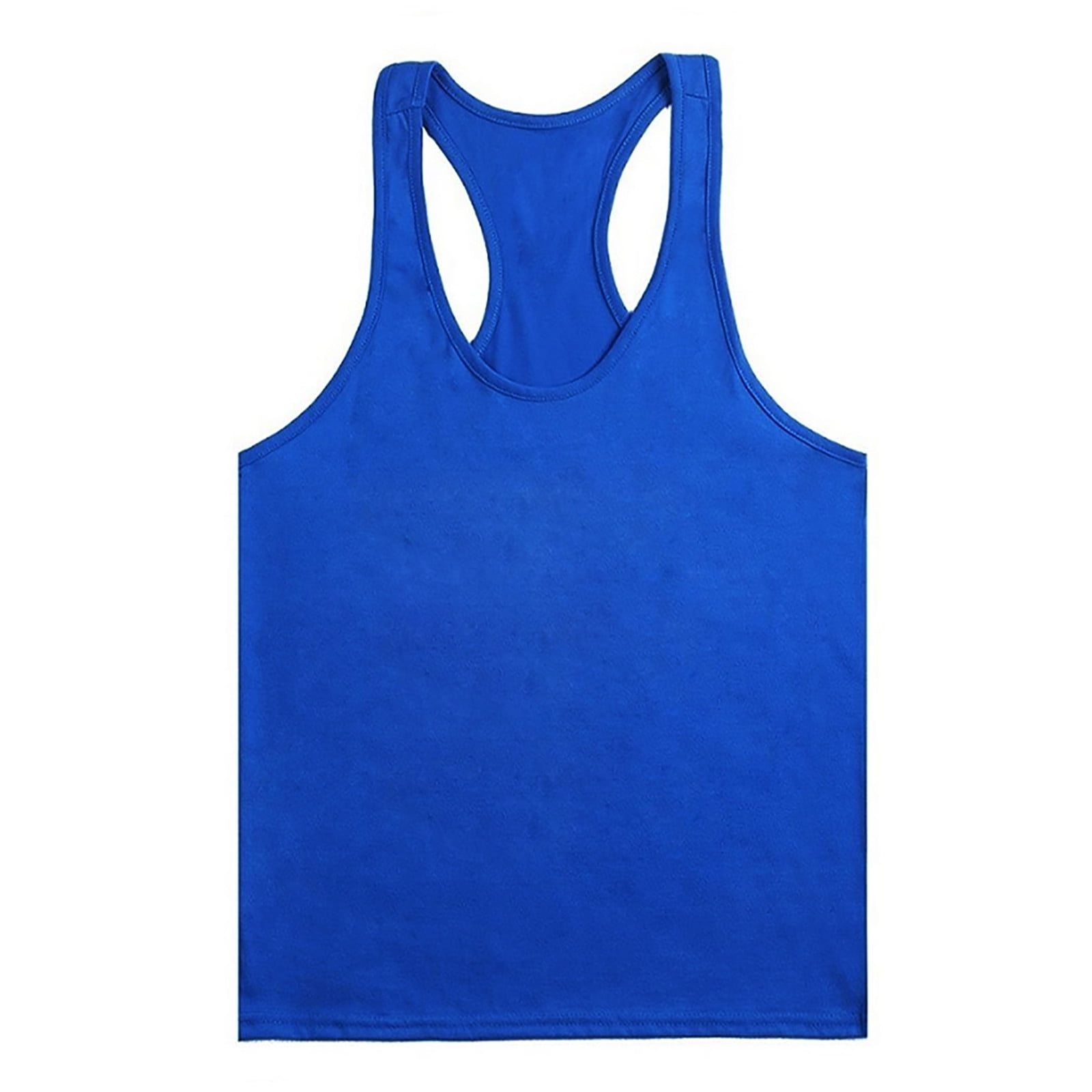 JUUYY Men's Classic Mixed Cotton Fitness Basic Bodybuilding Sports Tank ...