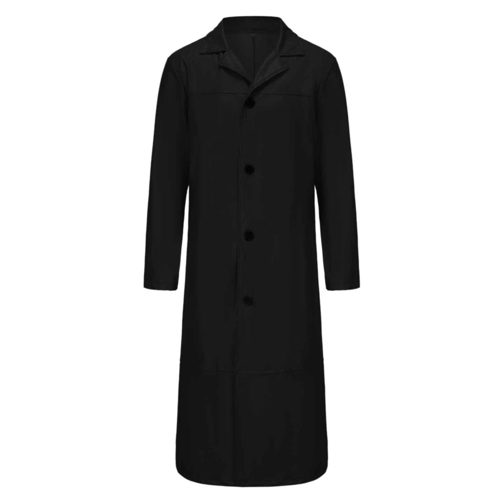 JUUYY Men's Trench Coat Casual Single Breasted Long Jacket Lightweight ...