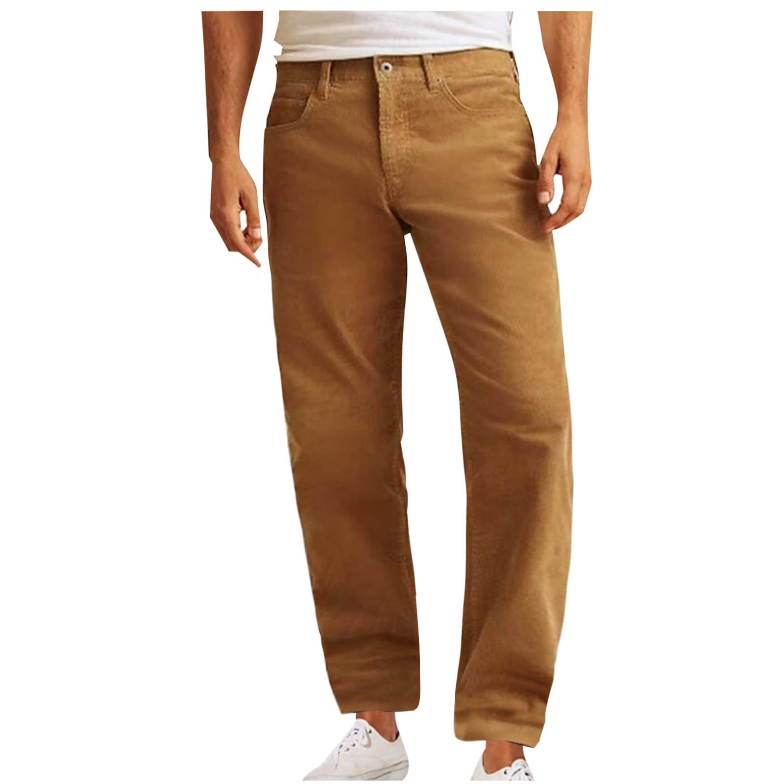 JUUYY Mens Corduroy Pants Classic Fit Casual Solid Color Fashionable ...