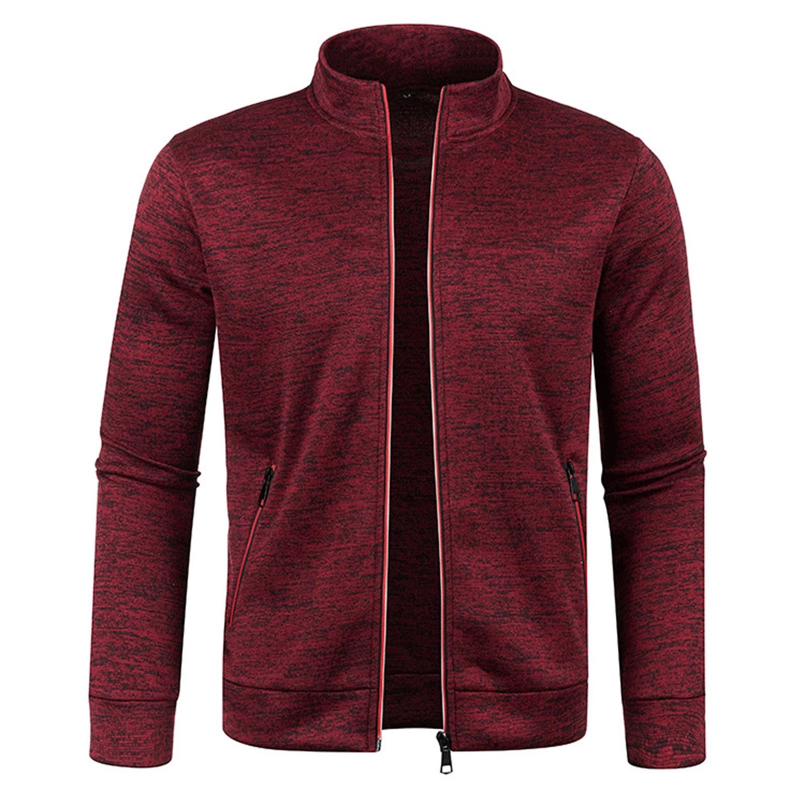 JUUYY Mens Fashion Sweatshirts Mock Neck Full Zip Sweatshirts Athletic ...
