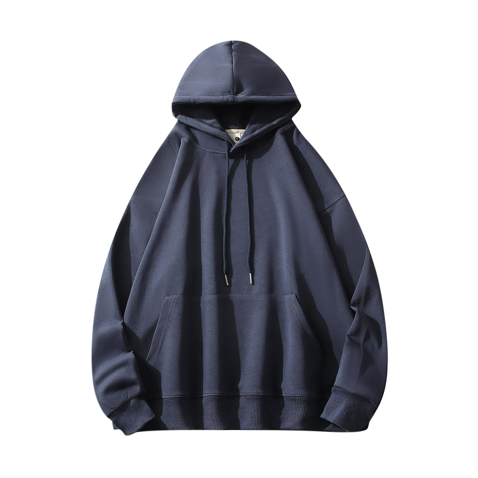 JUUYY Oversized Hoodies for Men Solid Long Sleeve Loose Fit Hooded ...