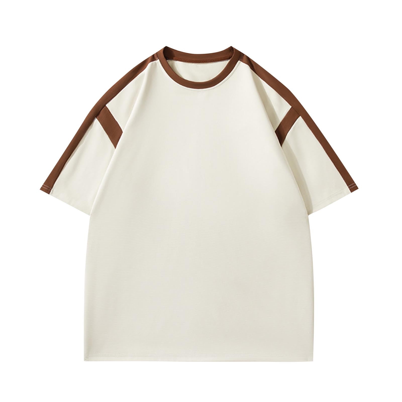 JUUYY Unisex Oversized T-Shirts for Men - Color Block Streetwear Tees ...