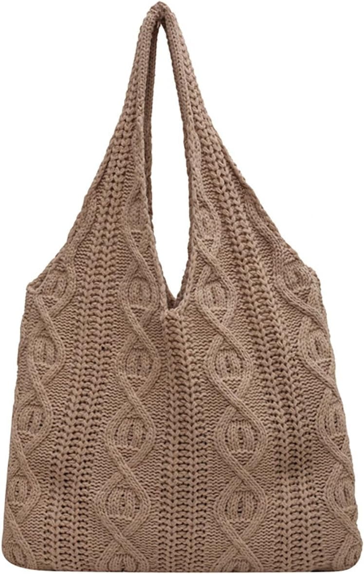JUYGO Knitted Hobo Bag Women's Crocheted Shoulder Bag Large Handbags ...