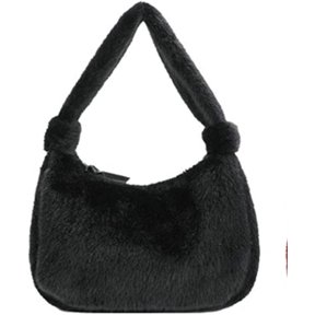 Women Small Faux Fox Fur Clutch Bag Mini Furry Evening bag Plush ...