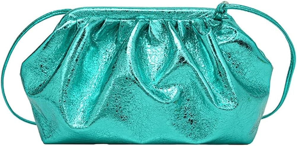 JUYGO Women Patent Leather Evening Bag Cloud Purse Clutch Dumpling Bag ...