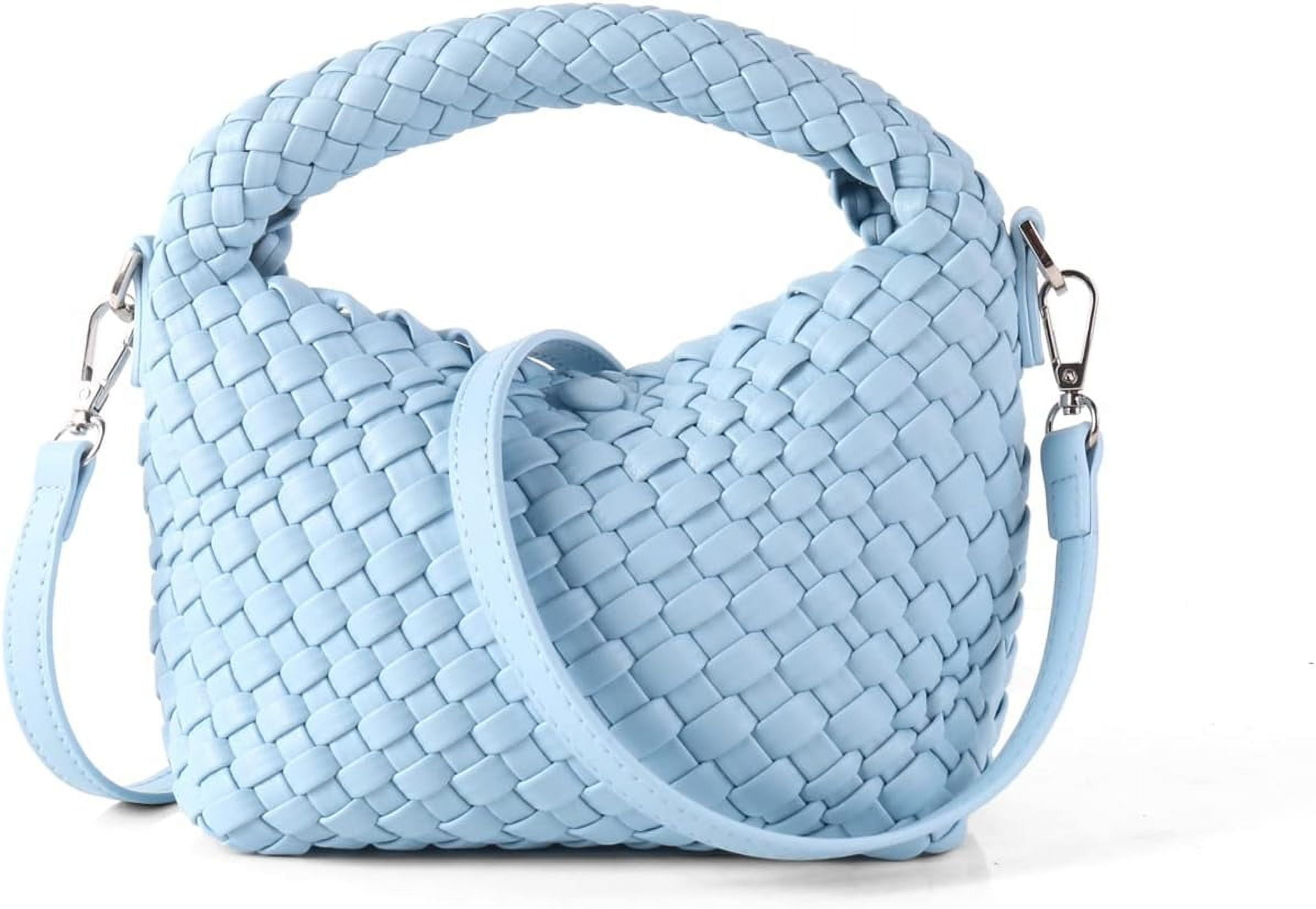 JUYGO Women Woven Tote Small Crossbody Bag, Weave Quilted Purse Square ...