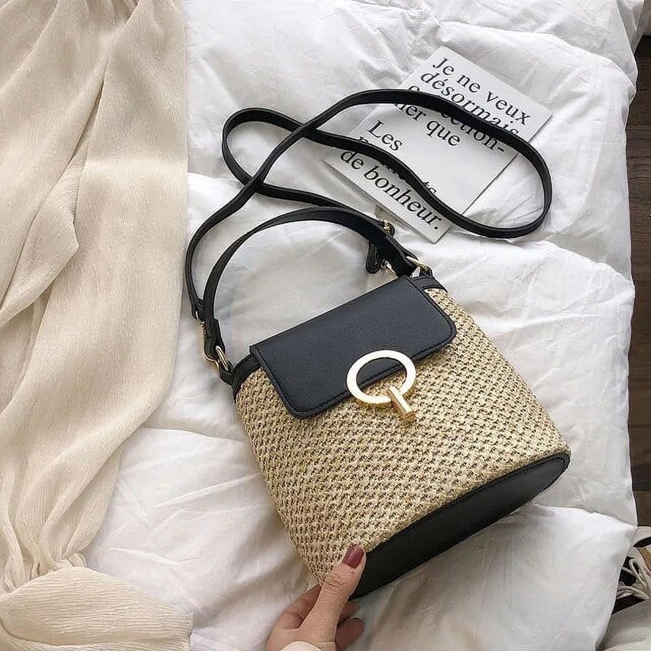 JUYGO Woven Straw Shoulder Bag Female Crossbody Bags for Women Designer ...