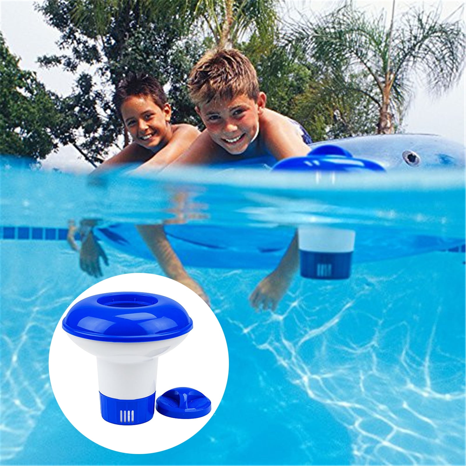 JUYLBLVE Floating Pool Chlorine Dispenser, Adjustable Chemical Flow ...