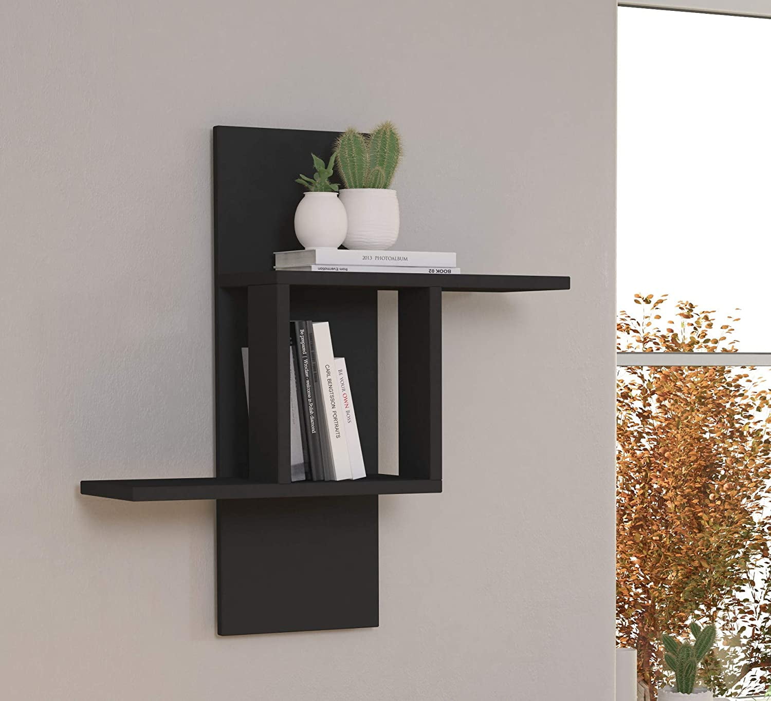 JV Home Mill Collection Modern Wall Shelf Decorative Floating Shelves ...