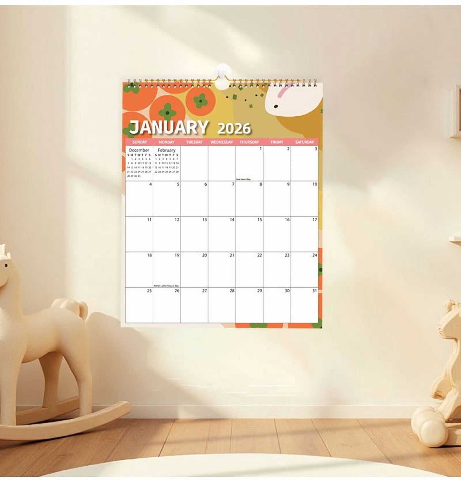 JVBTVB 2026 Wall Calendar Vertical Hanging Calendar January to December ...