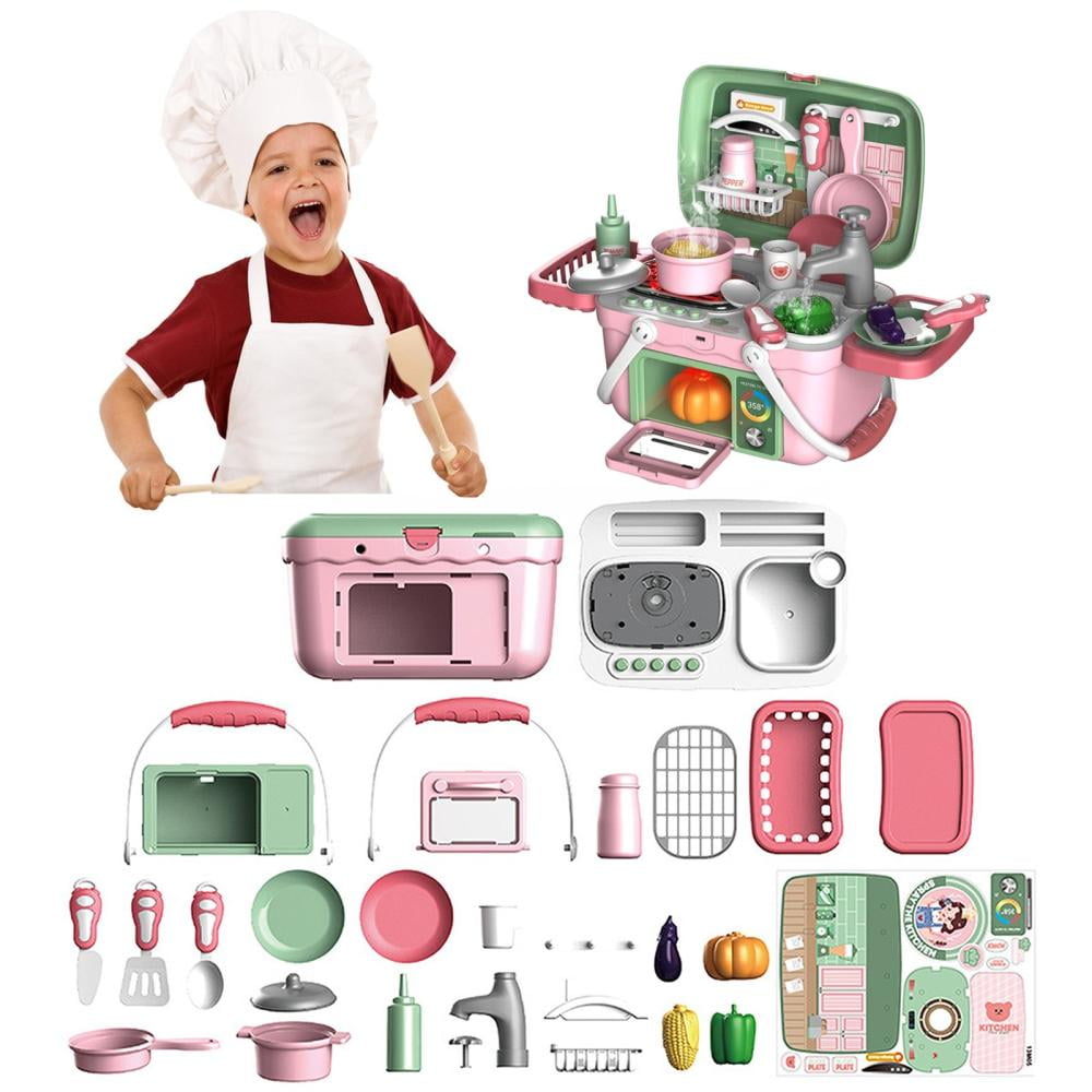 JVBTVB 30 Pcs Kitchen Playset for Kids Kitchen Play Set with ...