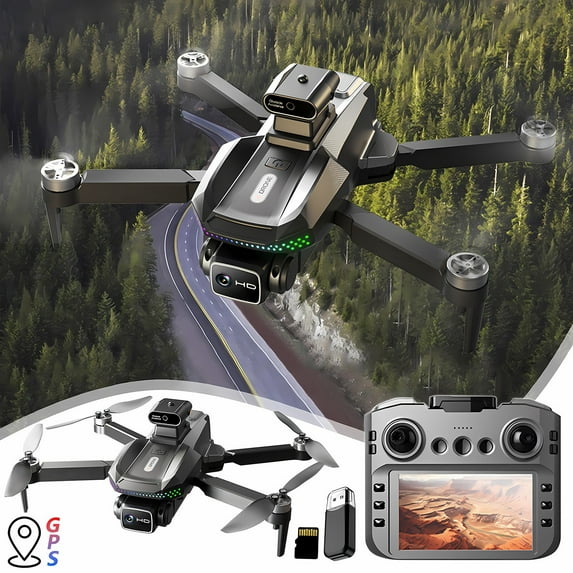 JVBTVB 5G GPS Drone with 4.5 Inch Screen Remote Control, Brushless ...