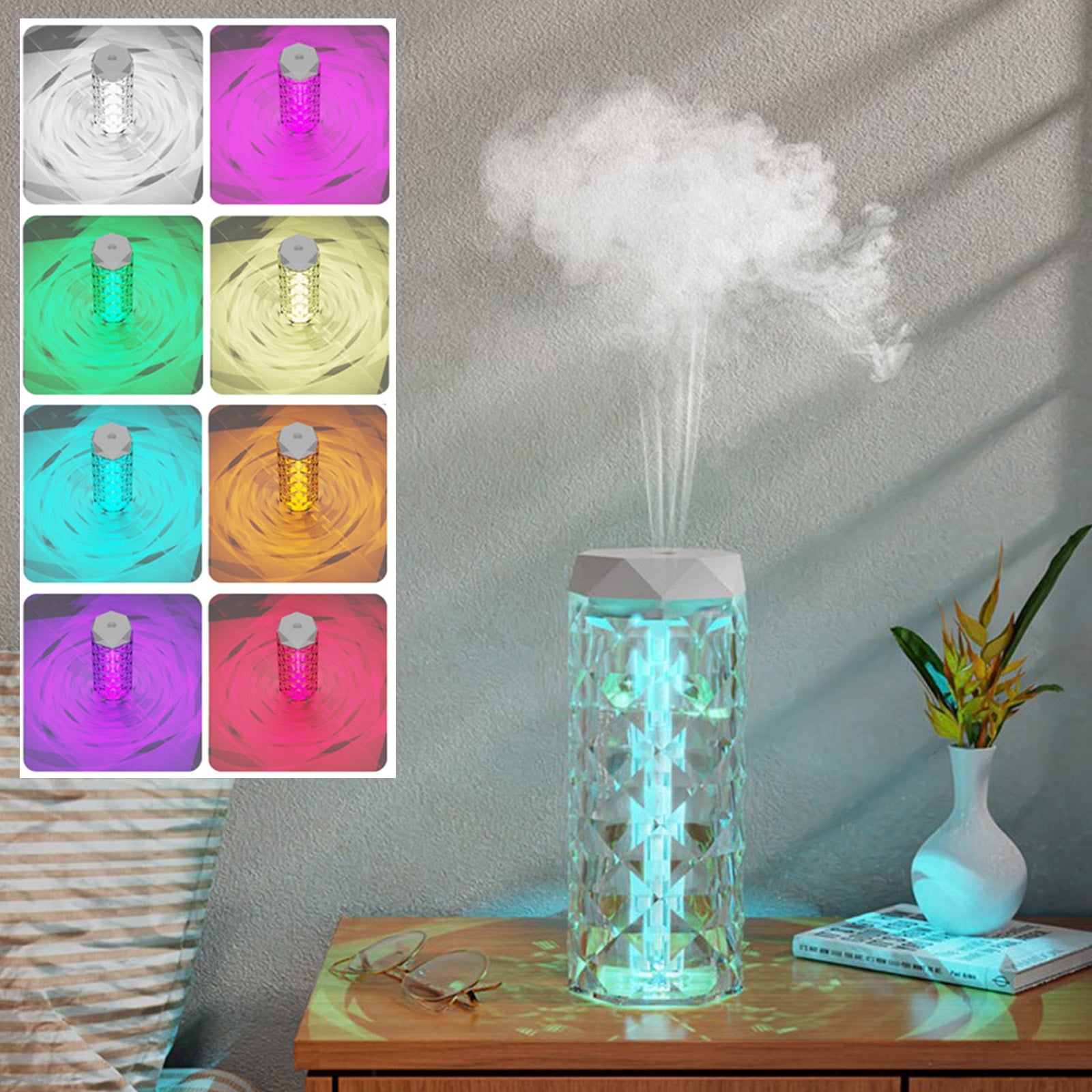 JVBTVB 7-Color Projection & Mood Light Humidifier, 400ml Cool Mist for ...