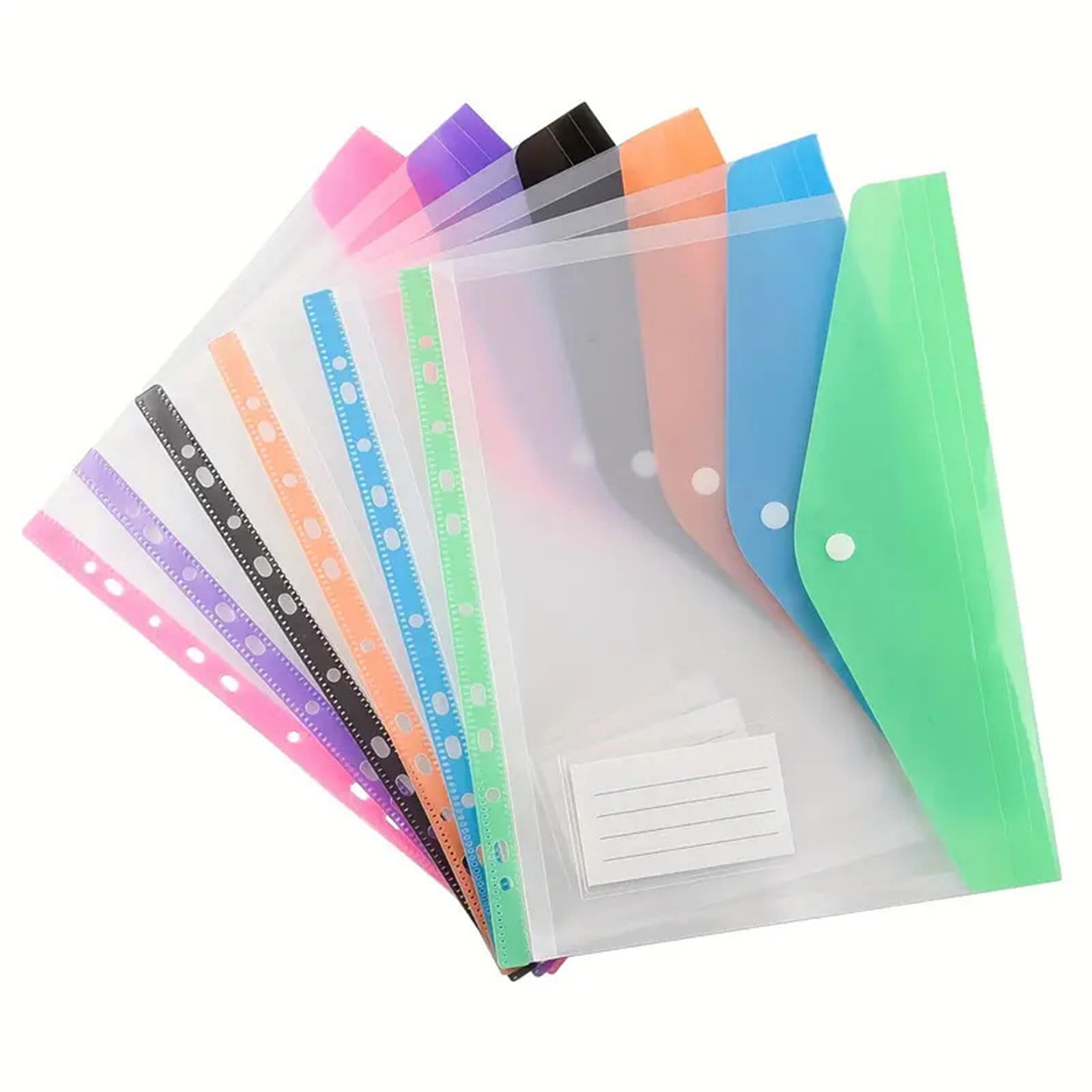 JVBTVB Back to School Binder Pockets - 11 Hole Plastic File Pouches for ...