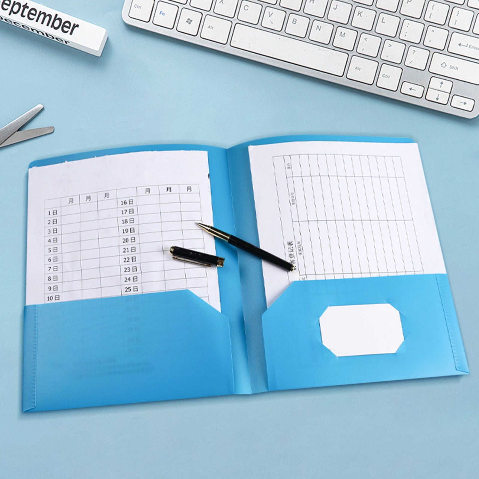 JVBTVB Back to School Heavy Duty Plastic Folders with Pockets - Letter ...