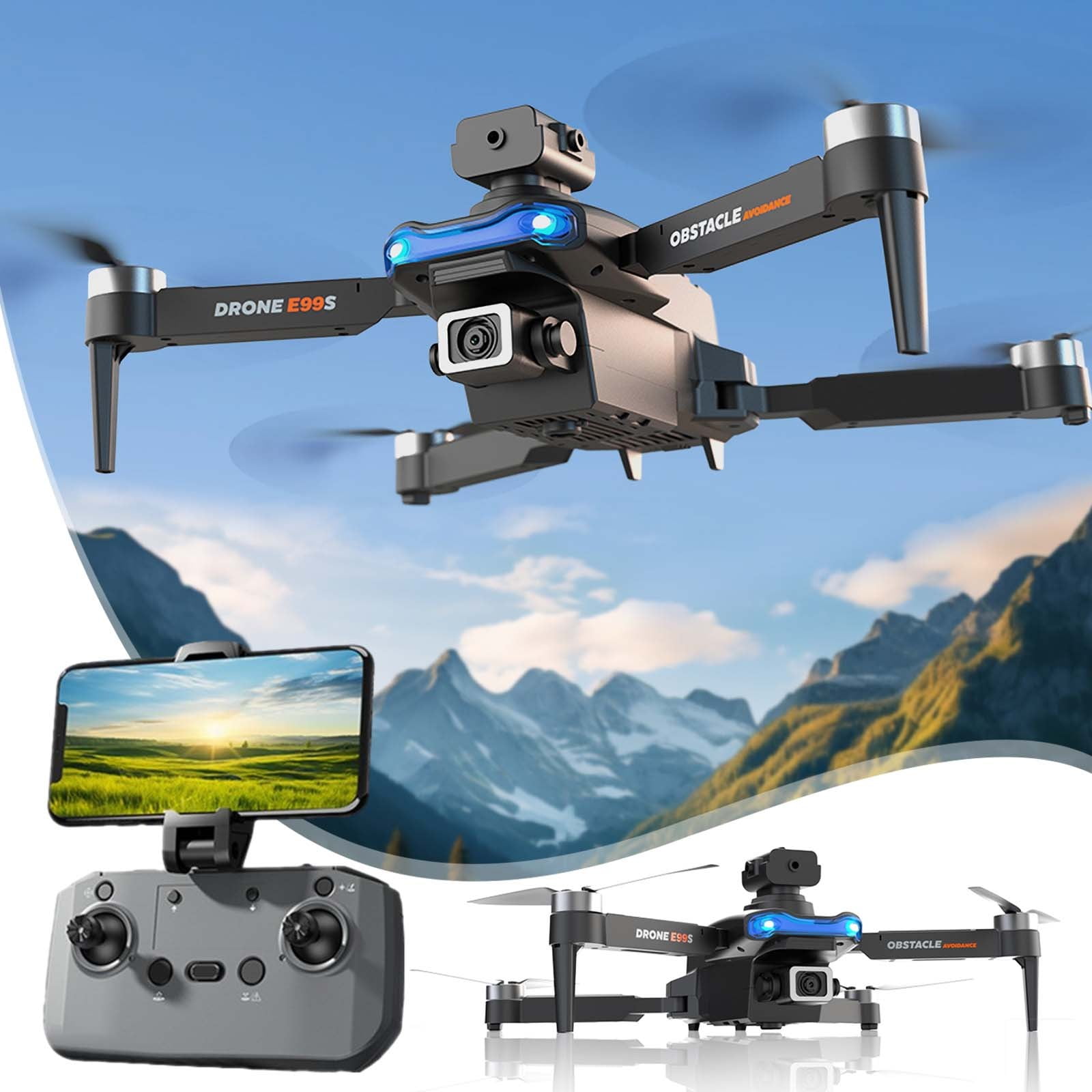 JVBTVB Brushless Motor Drone with 1080P HD Camera, 4G WiFi FPV, 360 ...